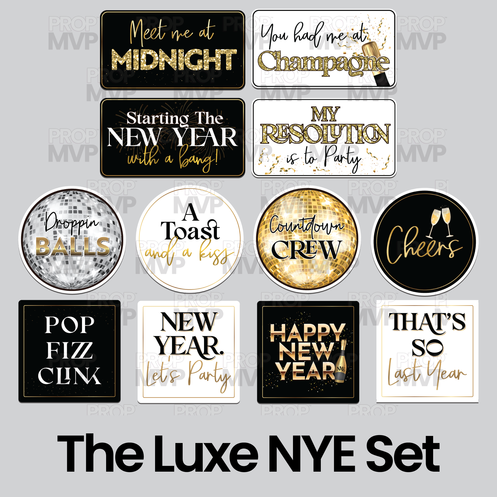 The Luxe New Year's Eve Set | Prop MVP | Photo Booth Props | Designed ...