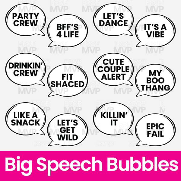 Extra Large Speech Bubble Photo Booth Props | Prop MVP | Photo Booth ...