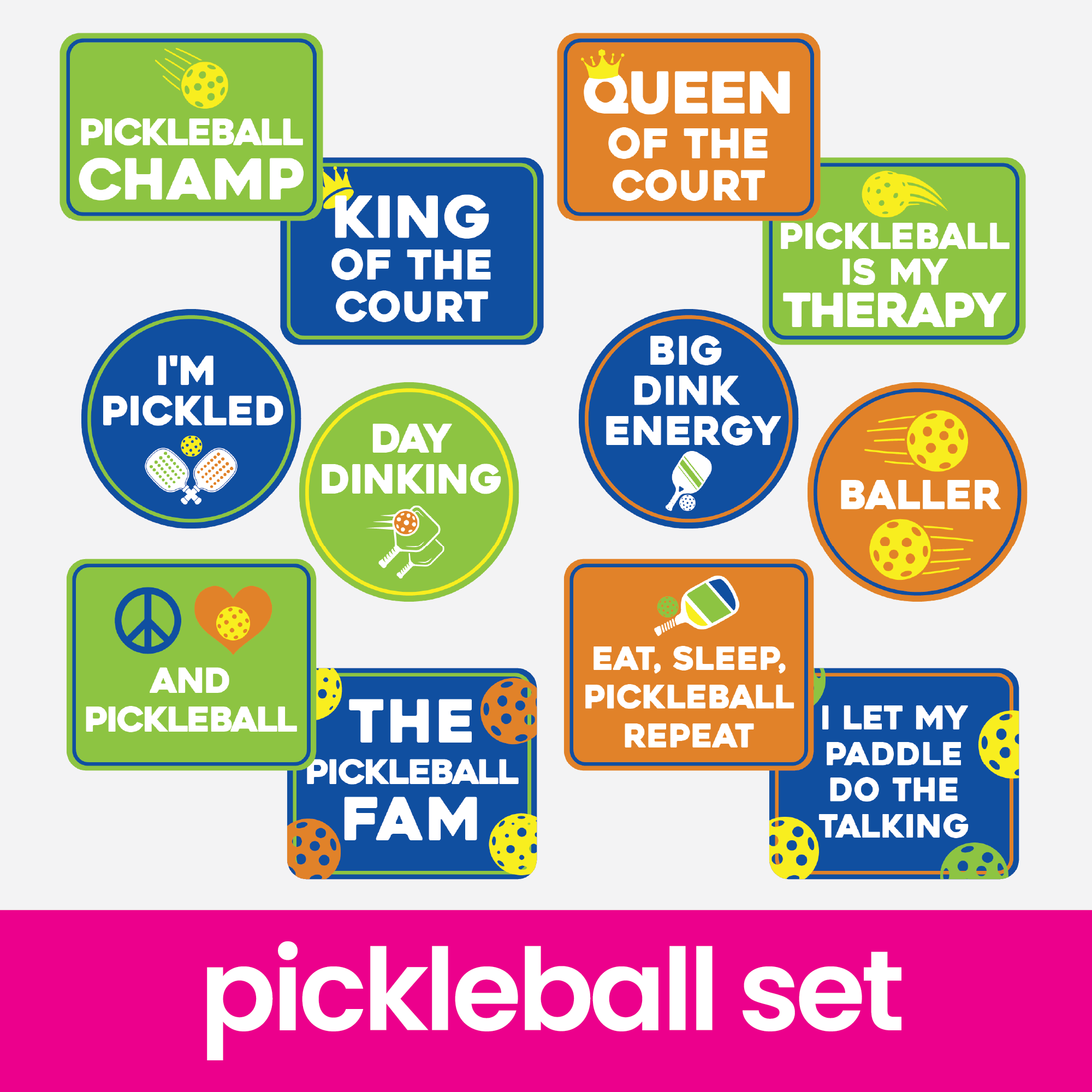Pickleball Party Photo Booth Props | Prop MVP | Photo Booth Props ...